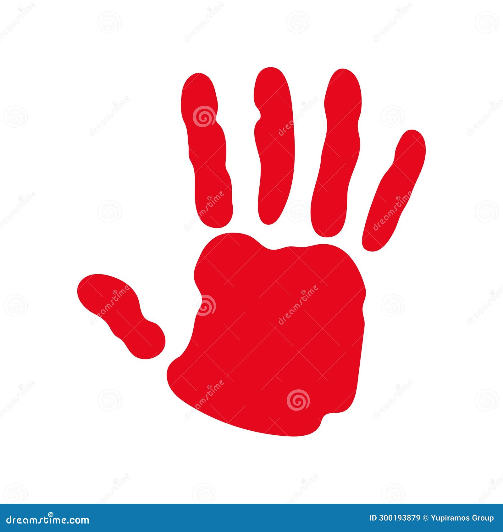 Red hand day stock illustration. Illustration of violence - 300193879