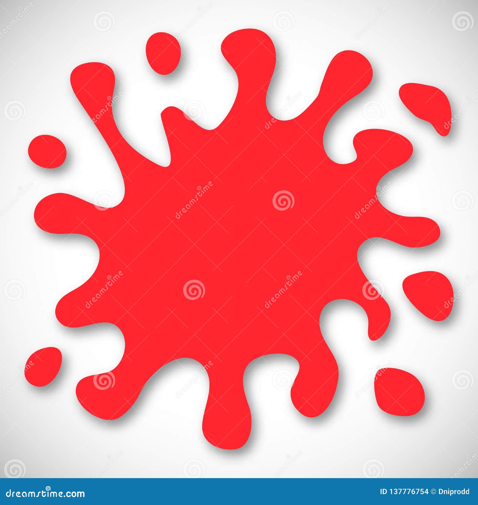 Red Hand Drawn Paint Splash Stock Vector - Illustration of inkblot ...