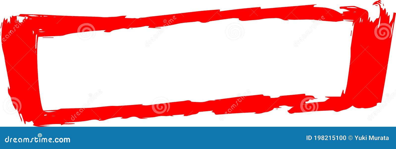 Red Hand-drawn Rectangular Frame Stock Vector - Illustration of square ...
