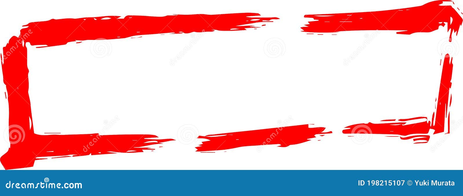 Red Hand-drawn Rectangular Frame Stock Vector - Illustration of cute ...