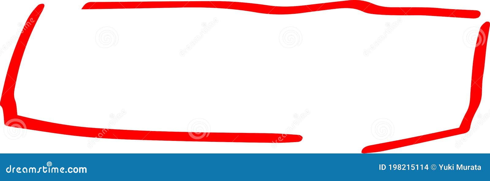 Red Hand-drawn Rectangular Frame Stock Vector - Illustration of cute ...