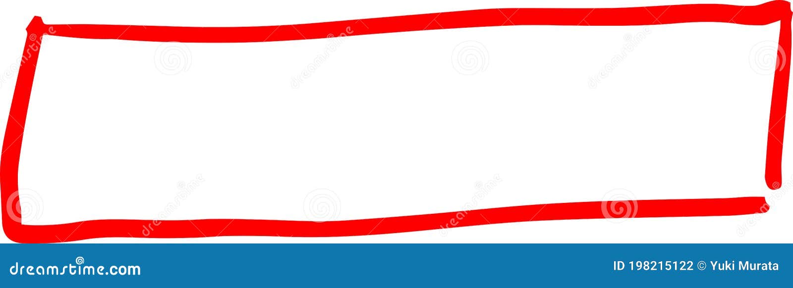 Red Hand-drawn Rectangular Frame Stock Vector - Illustration of texture ...
