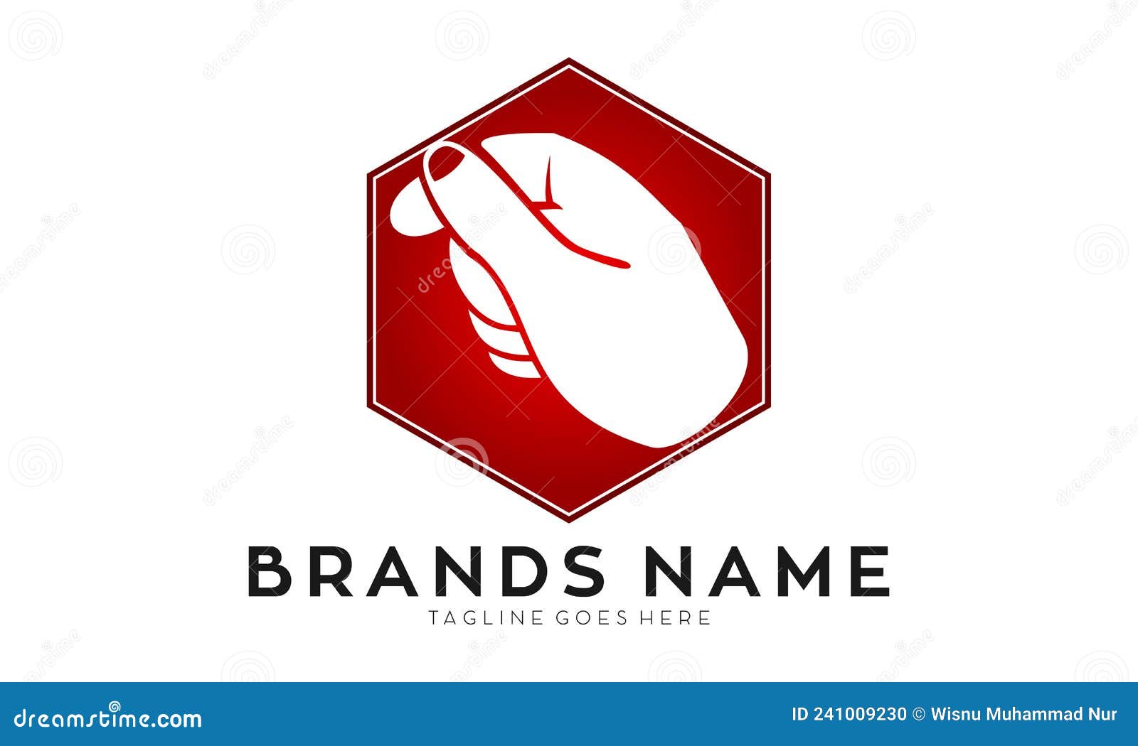 Red Hand Giving and Polygon Icon Logo Stock Vector - Illustration of ...