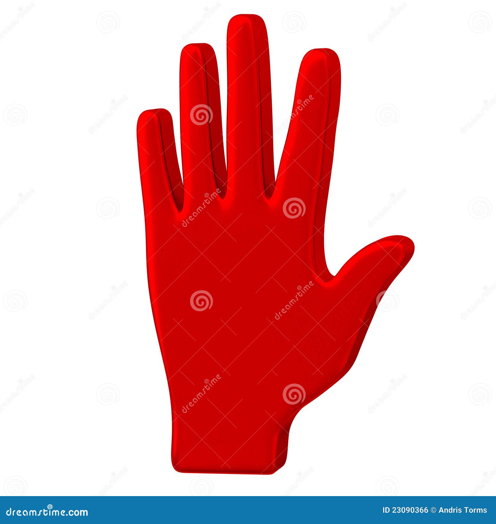 Red hand icon 3d stock illustration. Illustration of icon - 23090366