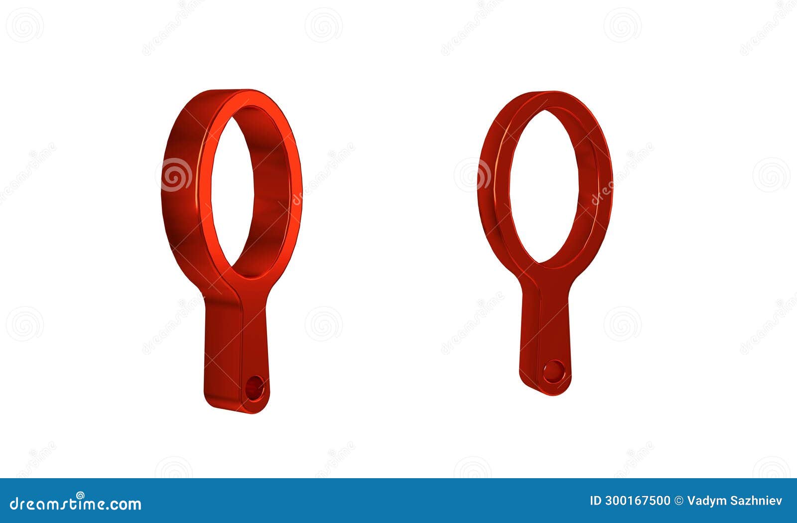Red Hand Mirror Icon Isolated on Transparent Background. Stock ...