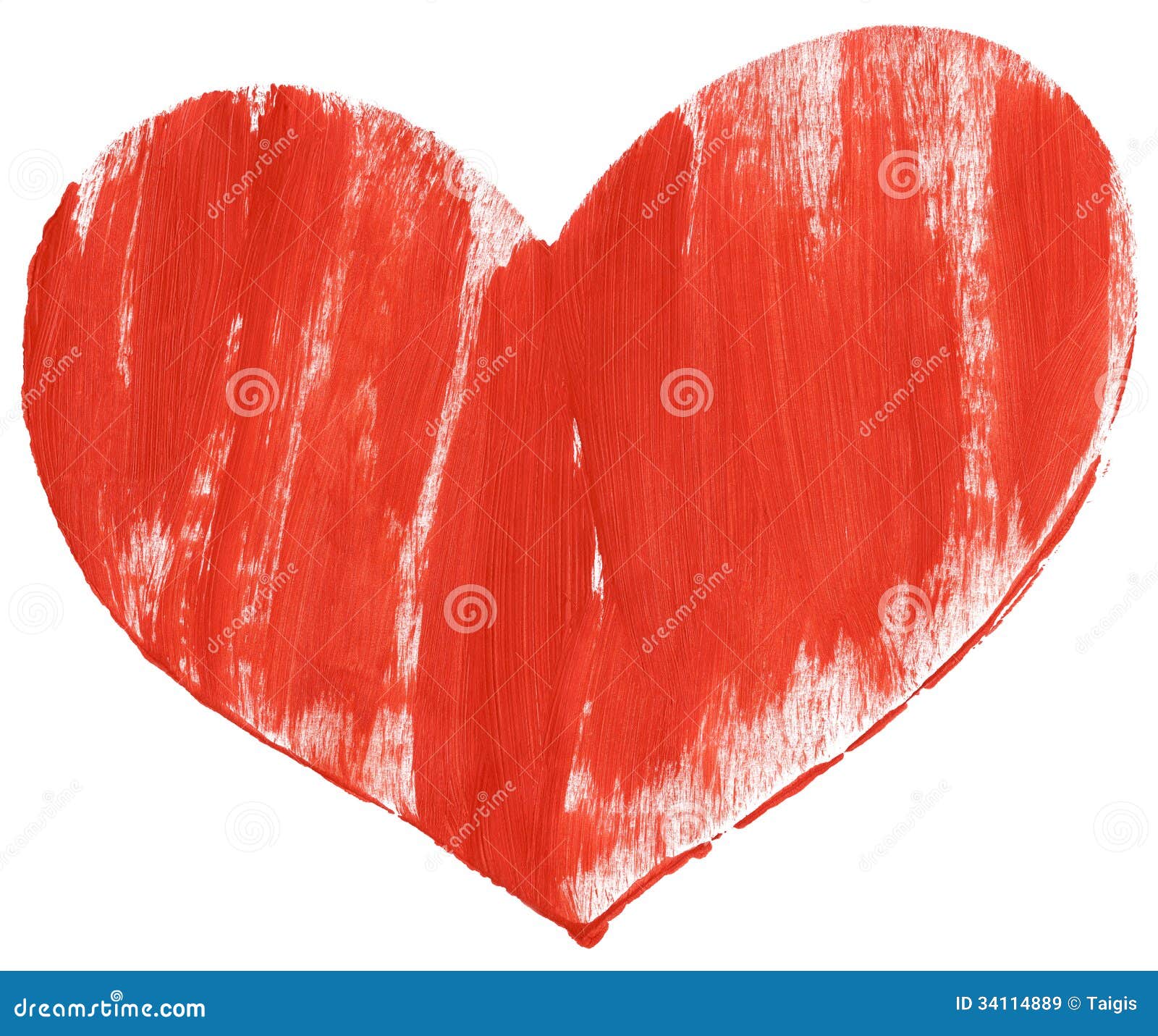 Red hand painted heart stock illustration. Illustration of background ...