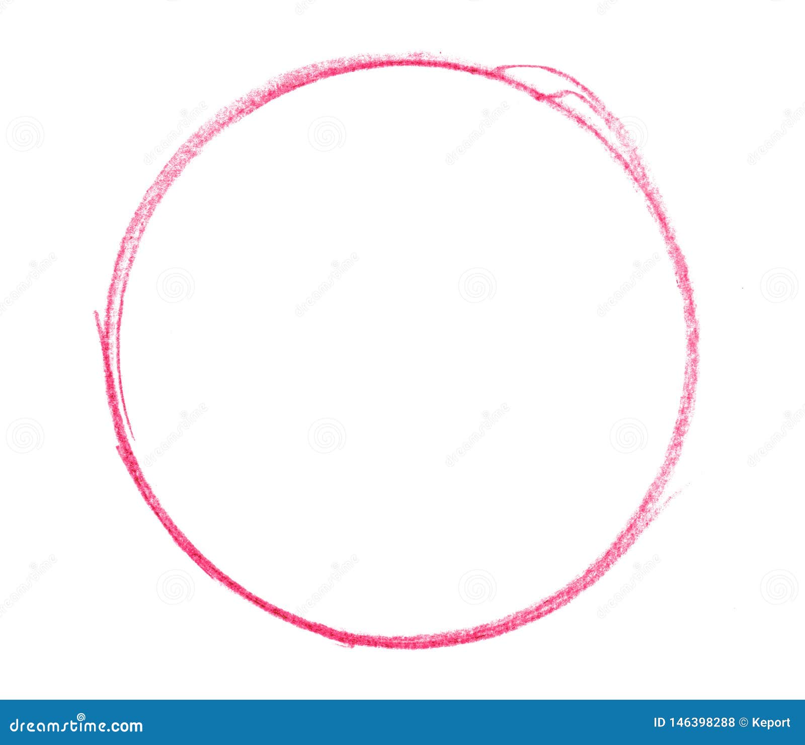 Red Hand Painted Pencil Circle with Red Color Stock Illustration ...