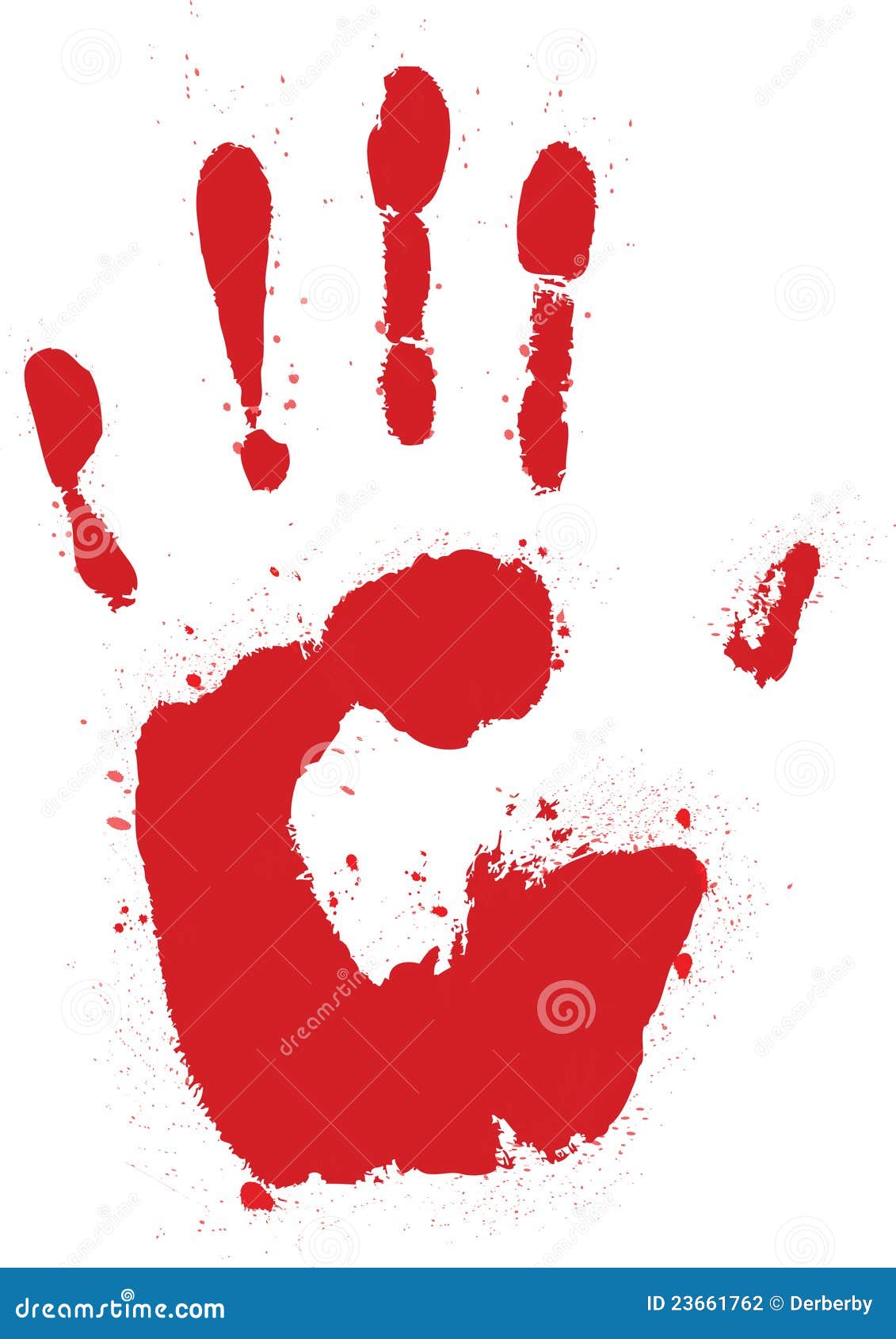 Red hand print stock illustration. Illustration of palm - 23661762