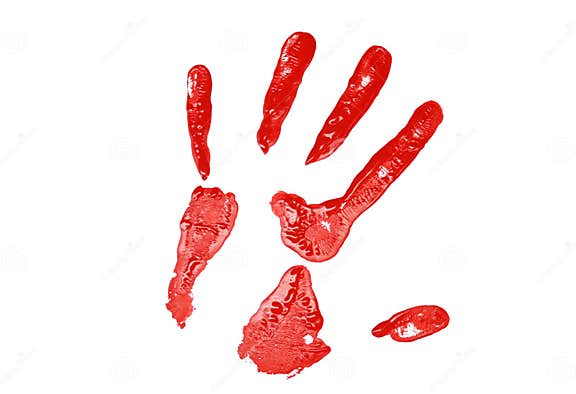 Red Hand Print stock photo. Image of paintings, paint - 4968564
