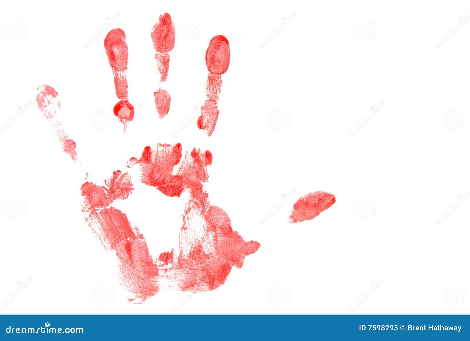 Red Hand Print stock image. Image of handprint, white - 7598293