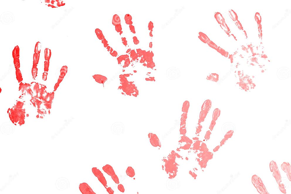 Red hand prints stock photo. Image of pattern, hand, abstract - 7166920