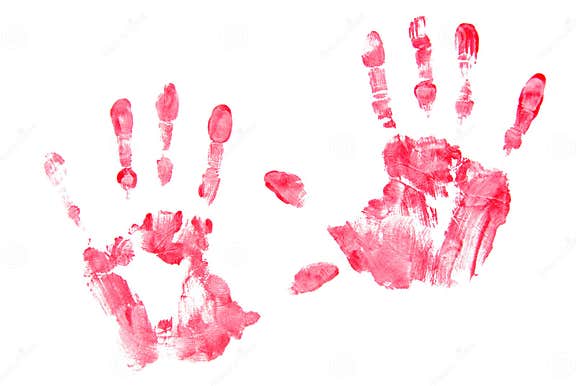 Red Hand Prints stock image. Image of identity, human - 7598309
