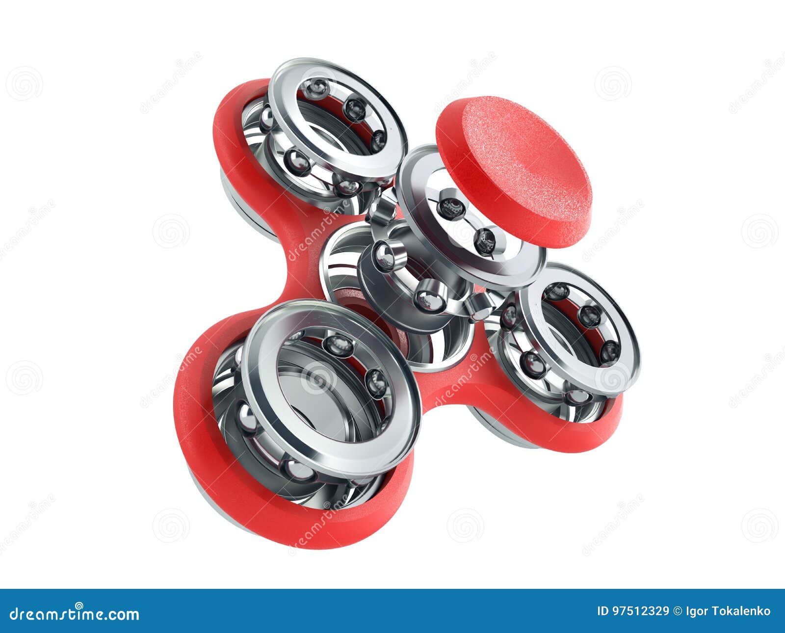 Hand Spiner 3d Render On Grey Background Stock Photography ...