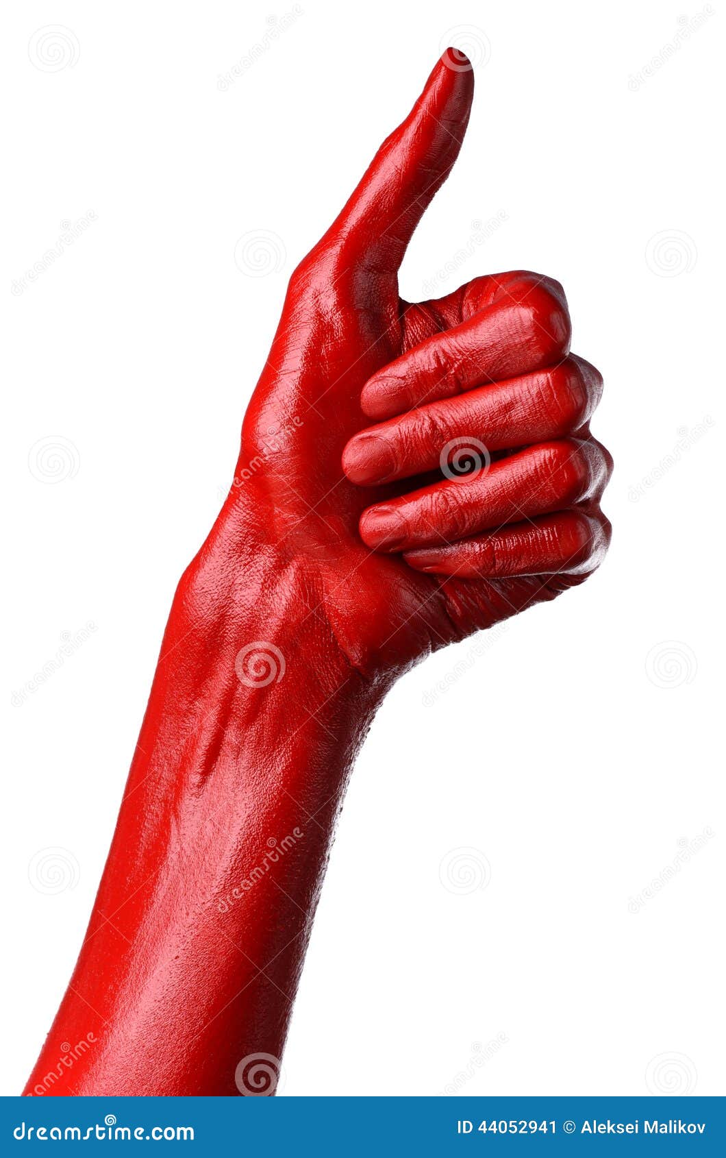 Red Hand On White Background, Isolated, Paint Royalty-Free Stock ...