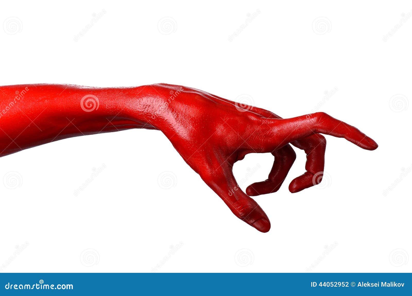 Red Hand On White Background, Isolated, Paint Royalty-Free Stock Image ...