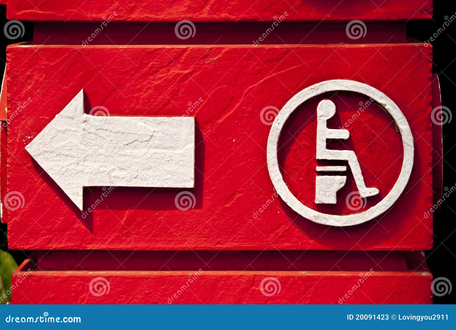 Red Handicap Sign stock image. Image of arrow, physical - 20091423