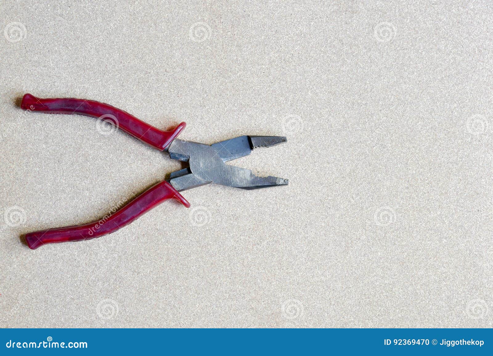 Red Handled Pliers on Wood Background Stock Photo - Image of hardware ...