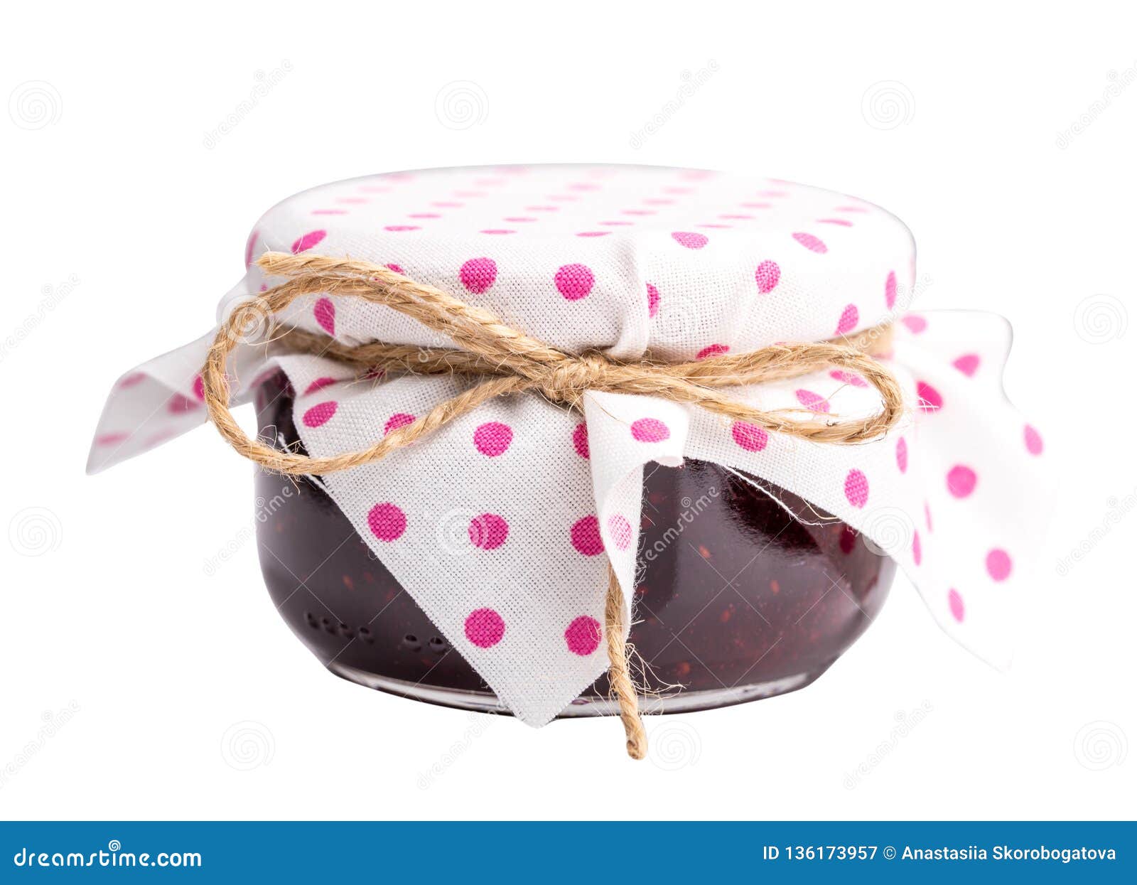 Red Handmade Jam Isolated on White Background Stock Image - Image of ...