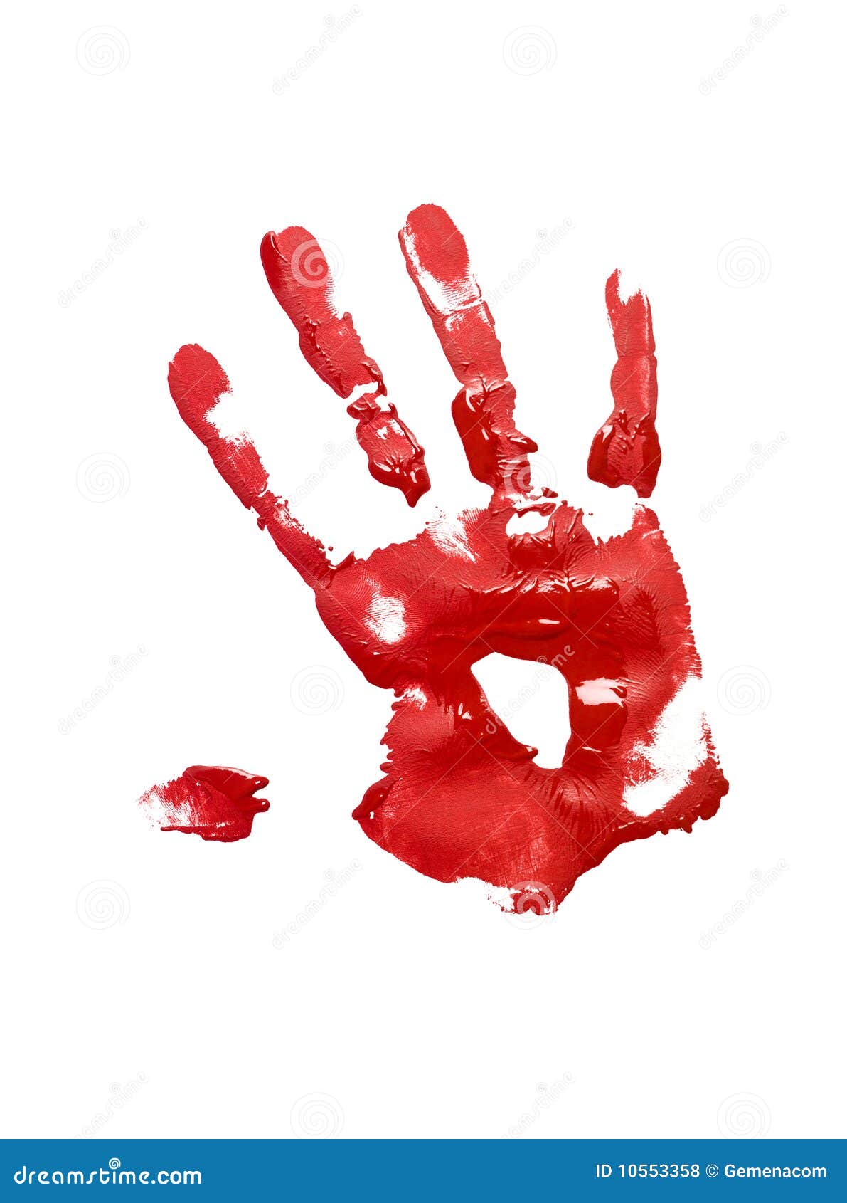 Red handprint stock photo. Image of white, hand, identity - 10553358