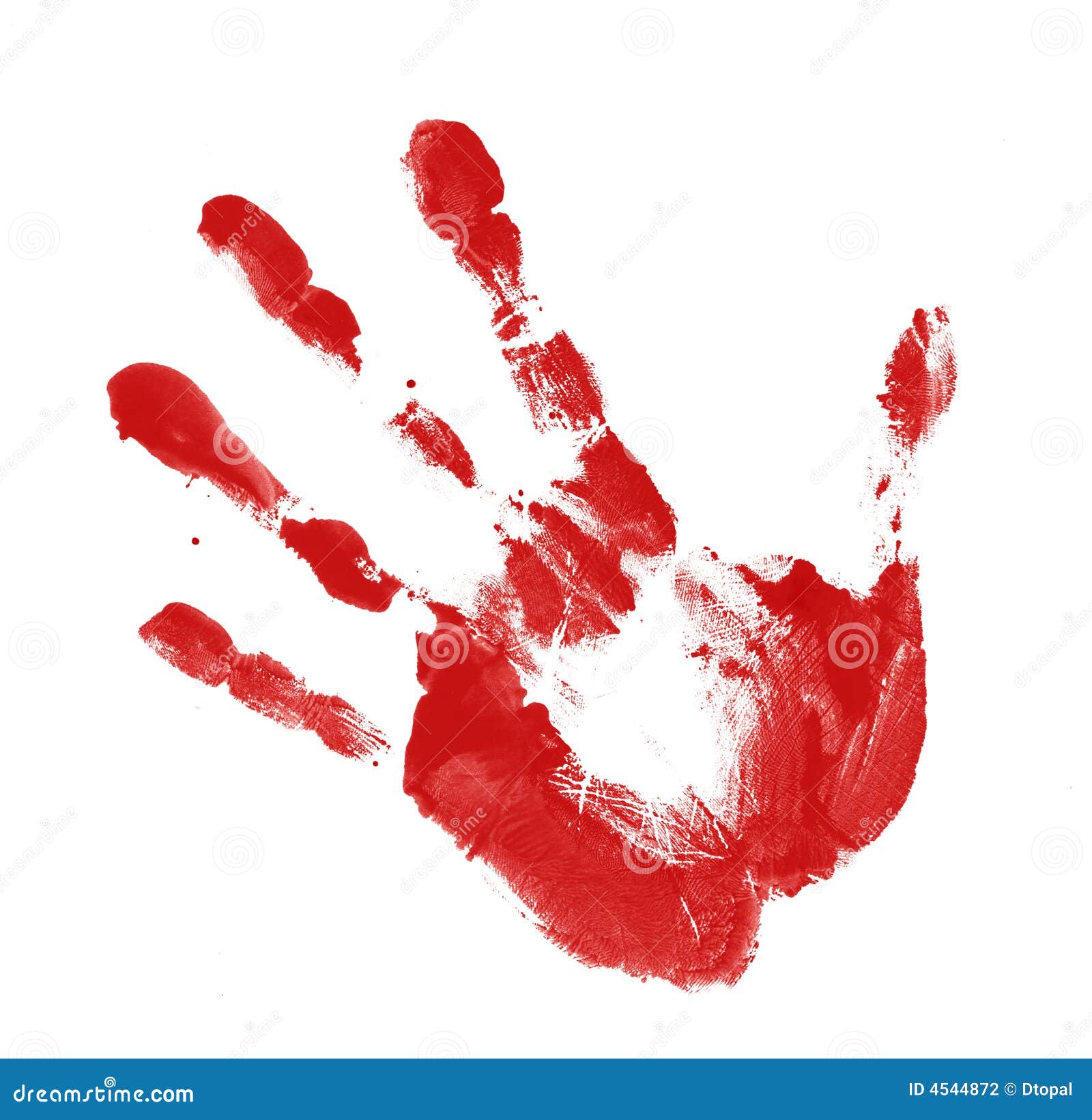 Red handprint stock photo. Image of biometrics, craft - 4544872
