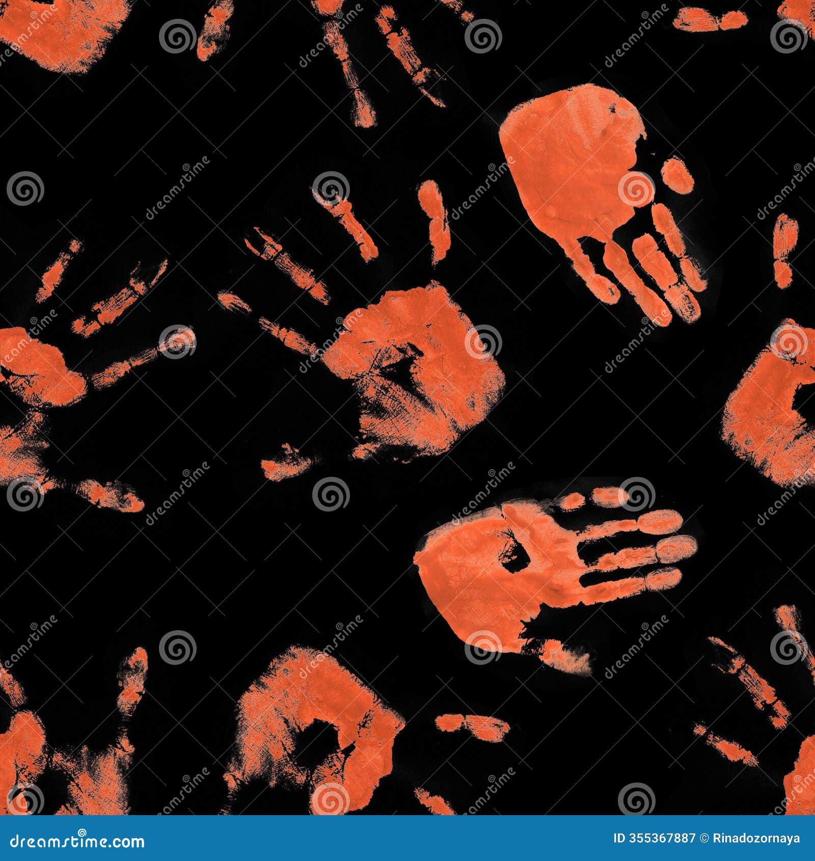 Red Handprints on Black Background Stock Image - Image of dark, pattern ...