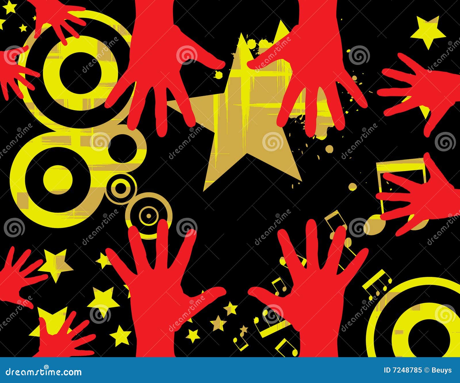 Red hands background stock illustration. Illustration of circles - 7248785