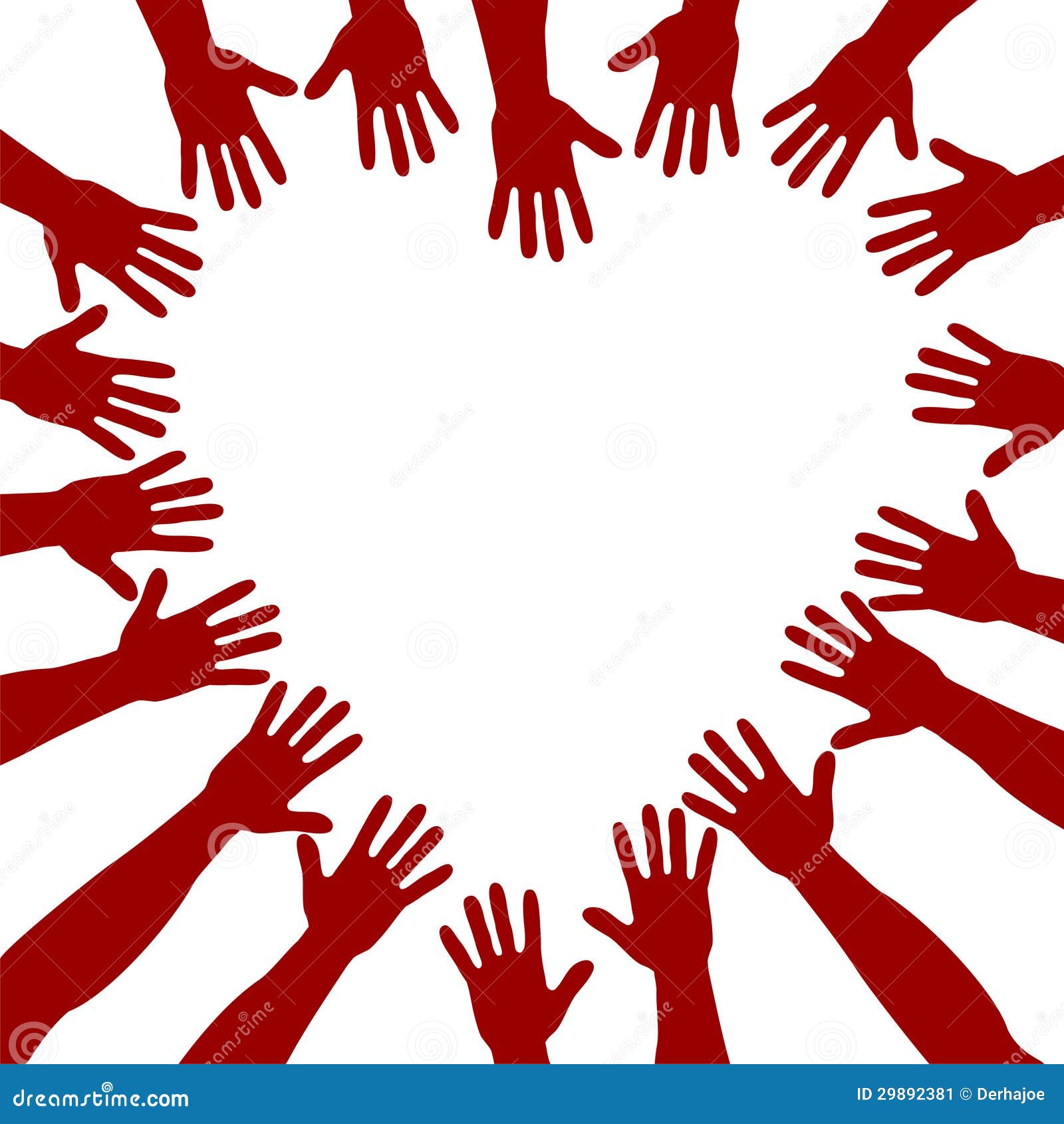 Red hands stock illustration. Illustration of engaged - 29892381