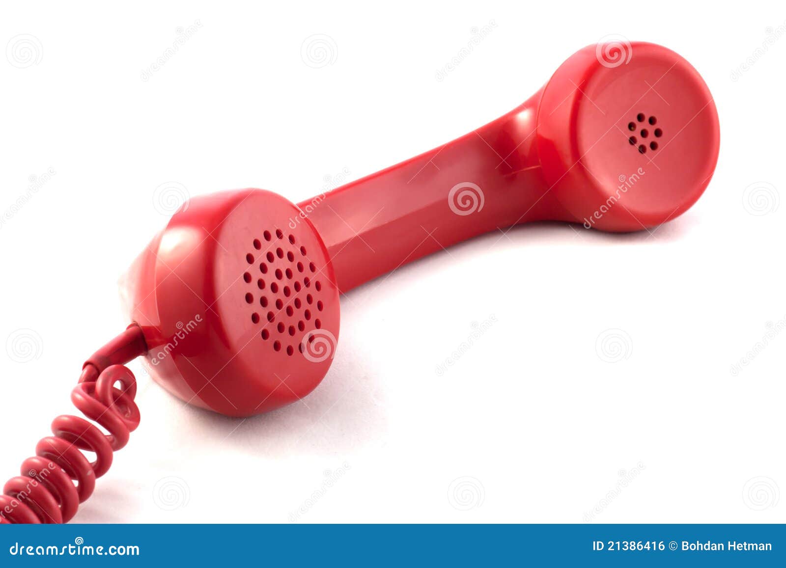 Red handset. stock photo. Image of white, talk, phone - 21386416