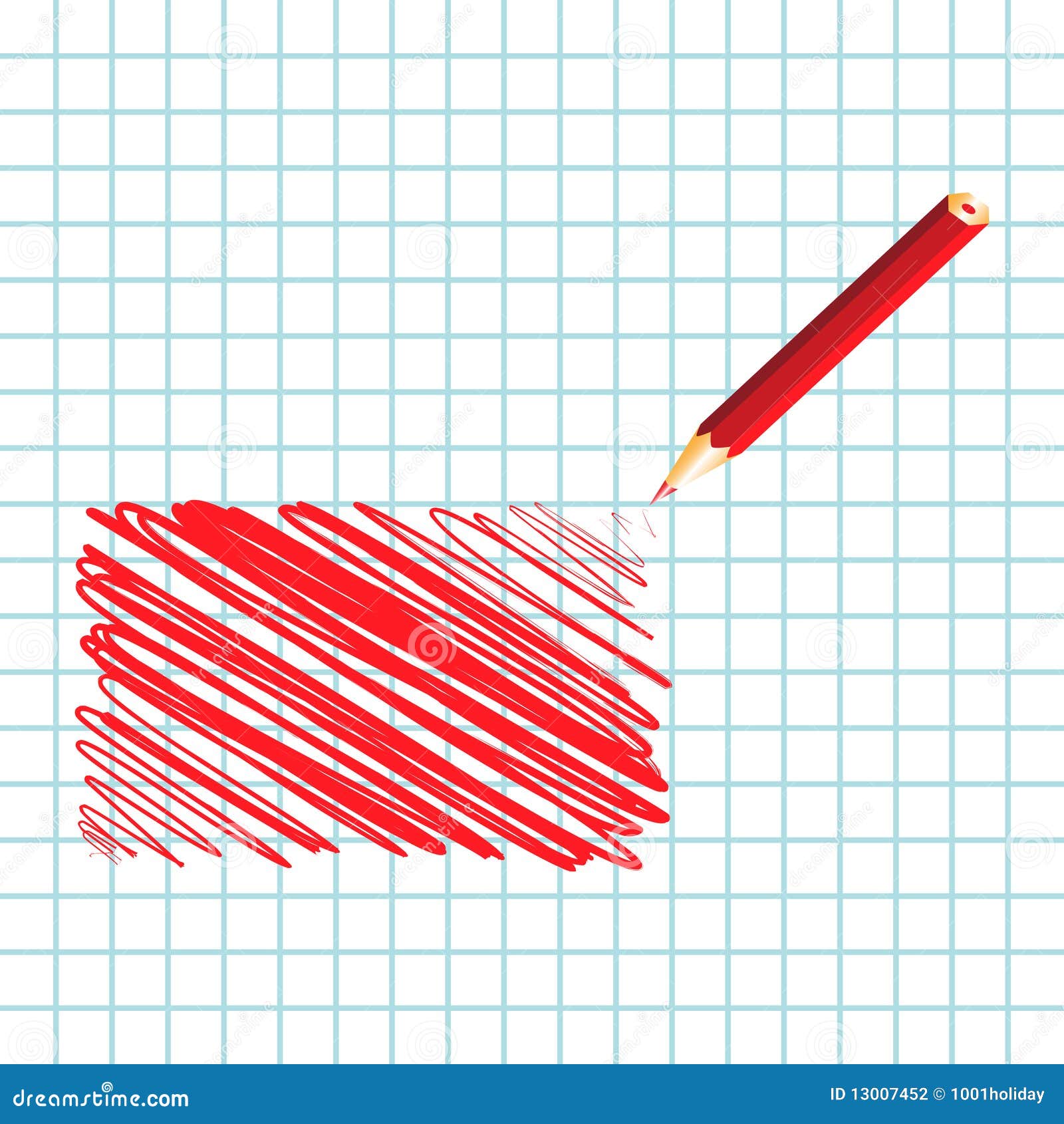 Red handwritten rectangle stock vector. Illustration of cartoon - 13007452