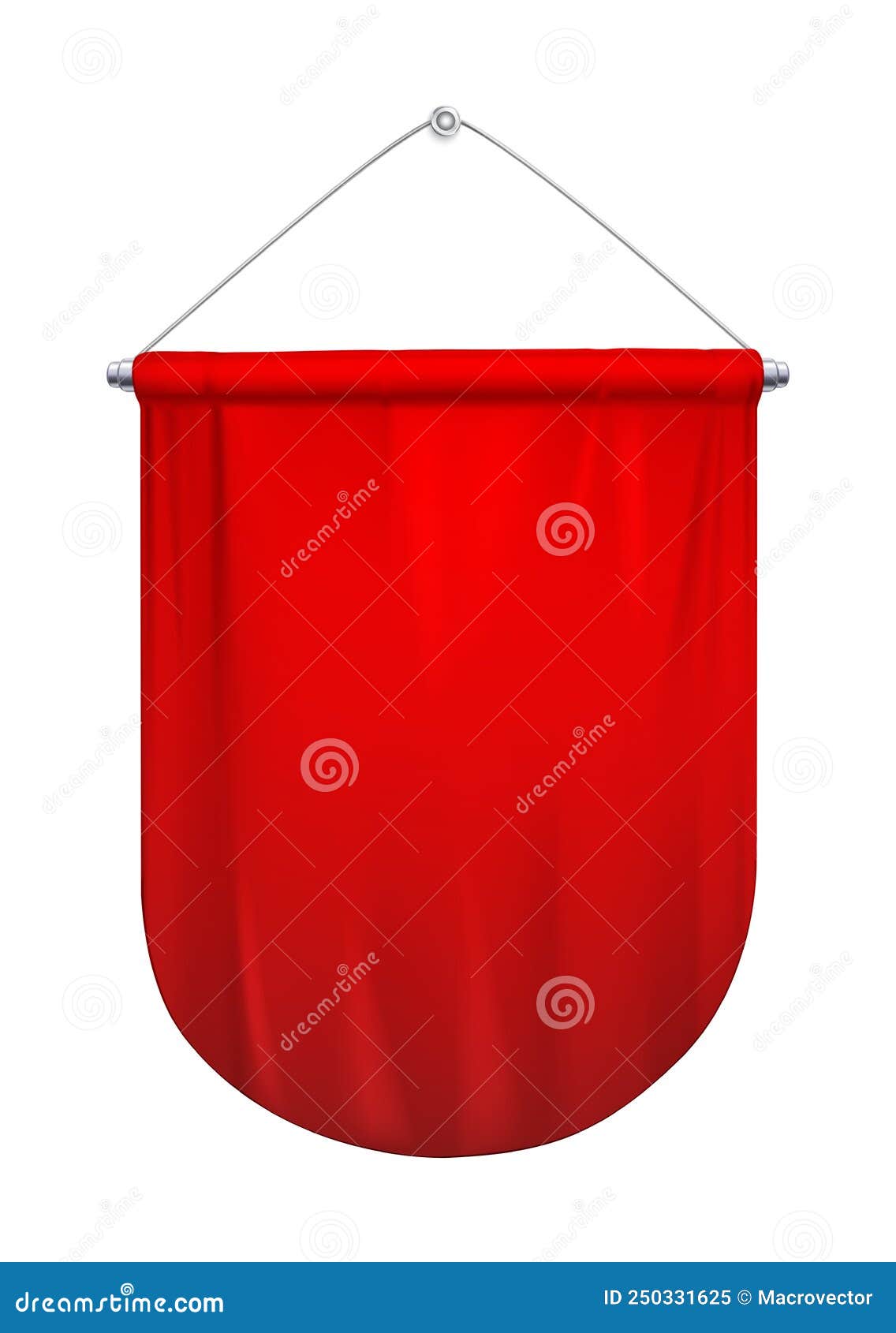 Red Hanging Pennon Composition Stock Illustration - Illustration of ...