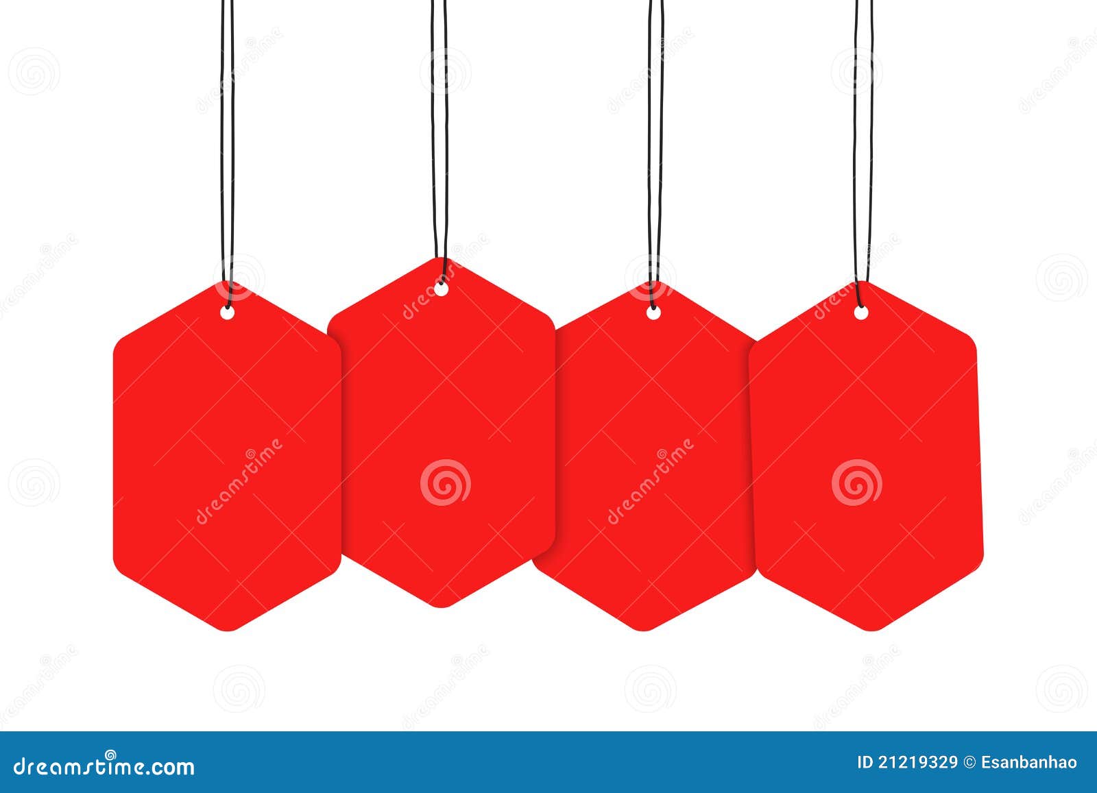 Red Hanging Tags stock illustration. Illustration of store - 21219329
