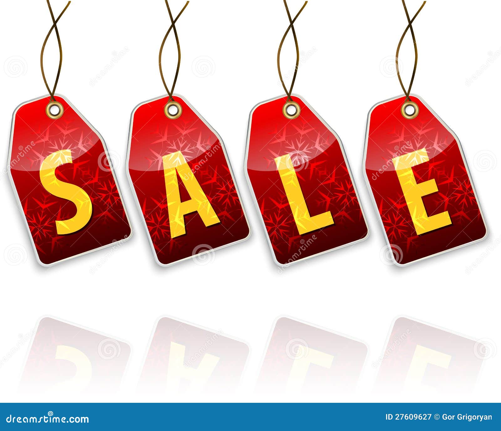 Red Hanging Tags with the Word Sale Stock Vector - Illustration of ...