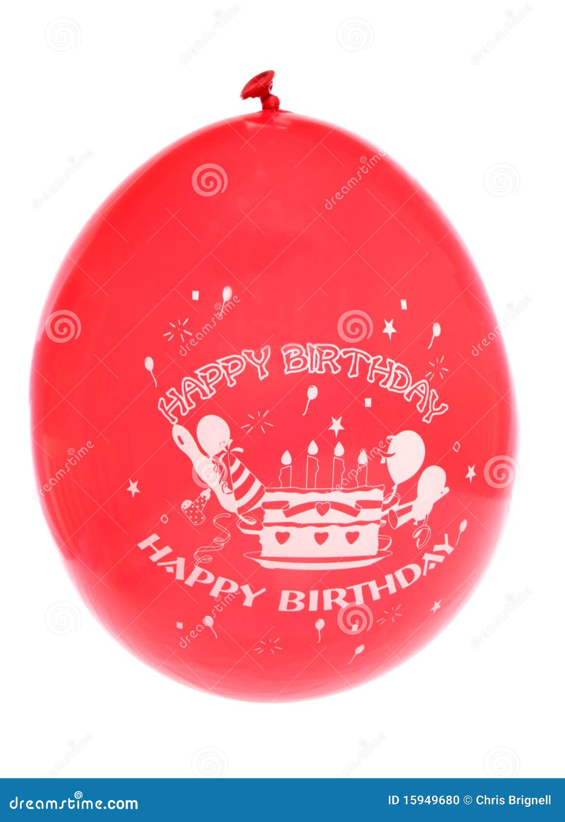 Red happy birthday balloon stock photo. Image of birthday - 15949680