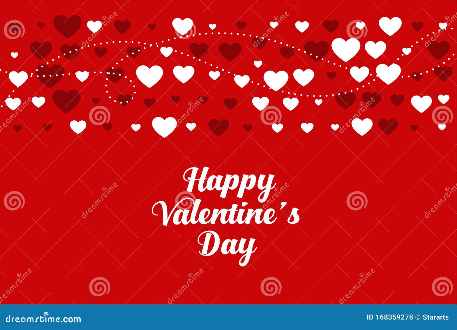 Red Happy Valentines Day Hearts Banner Design 向量例证 - 插画 包括有 浪漫, 墙纸 ...