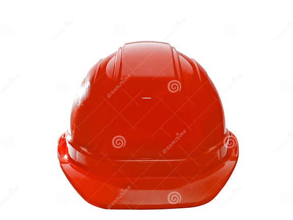 Red Hard Hat stock image. Image of close, industrial, white - 4263967