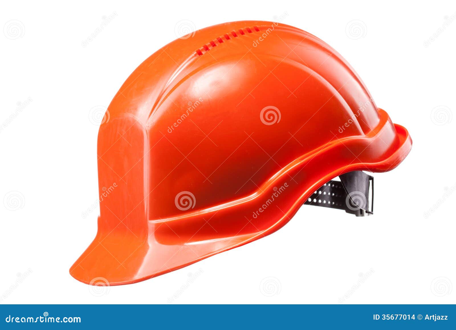 Red Hard Hat Isolated on White Stock Photo - Image of hardhat, head ...