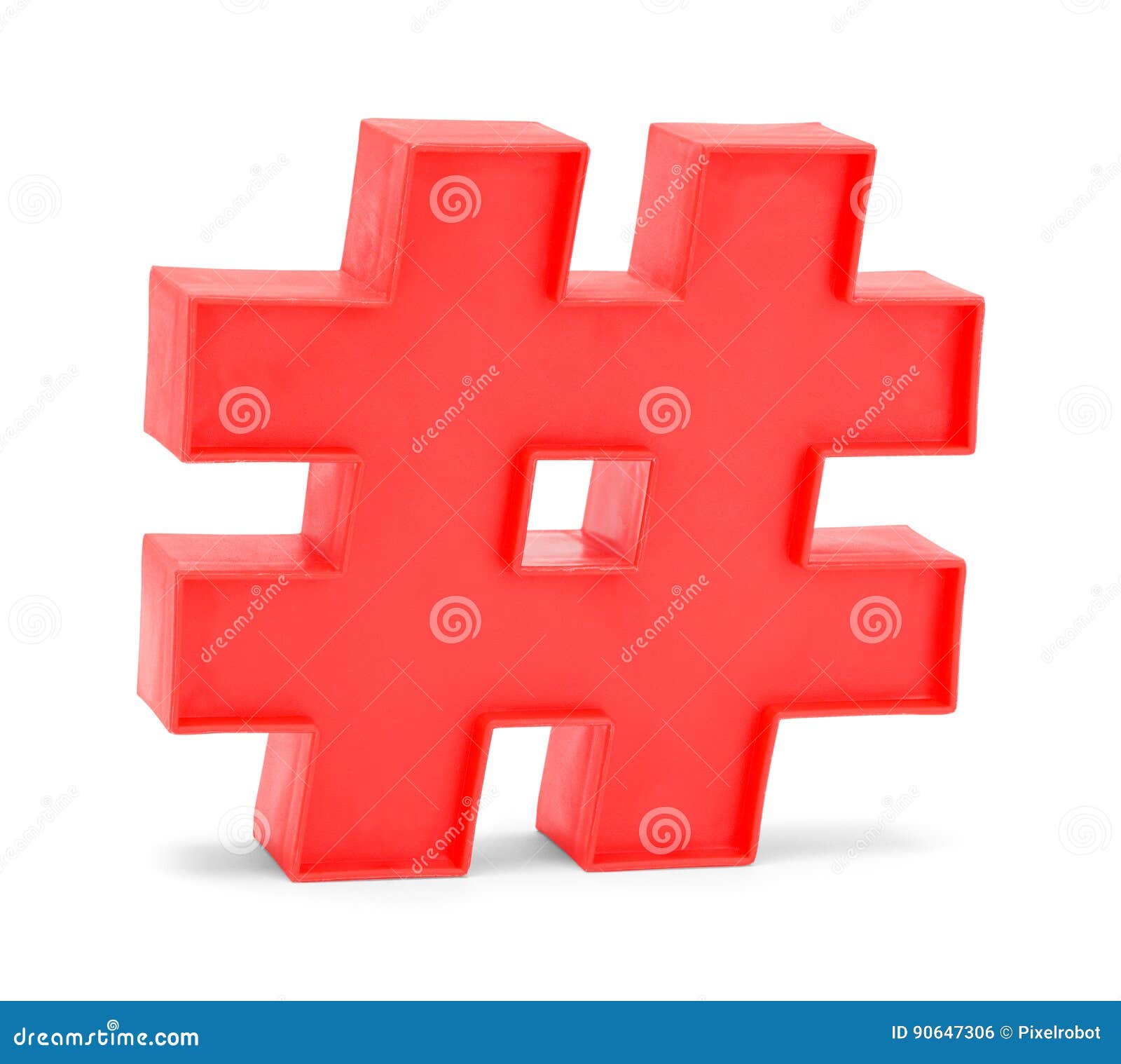 Red Hash Tag stock photo. Image of networking, marketing - 90647306