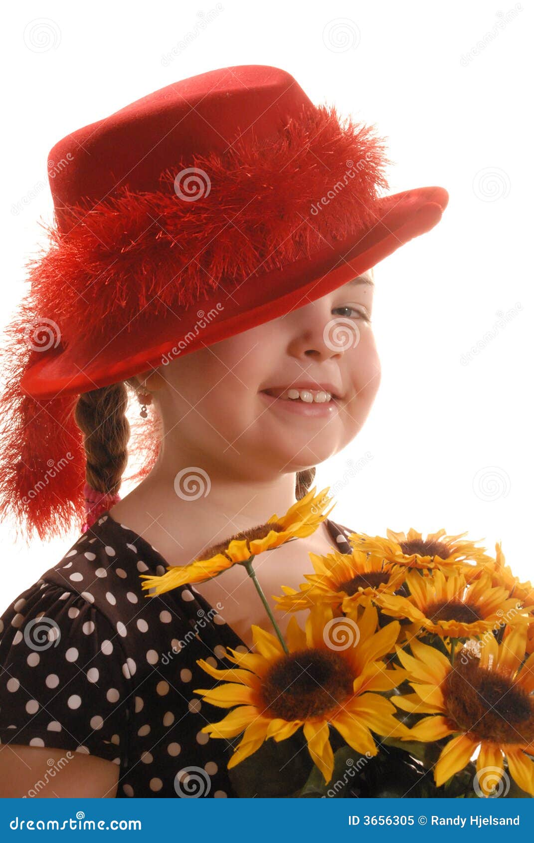 Red Hat Girl stock image. Image of smiling, young, children - 3656305