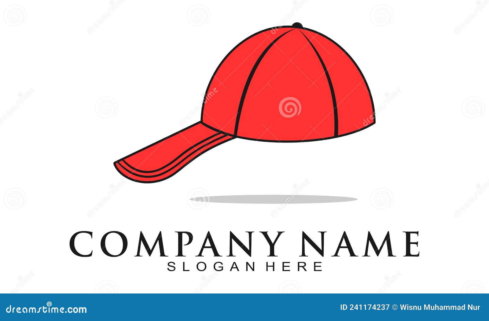 Red Hat Illustration Vector Logo Stock Vector - Illustration of round ...