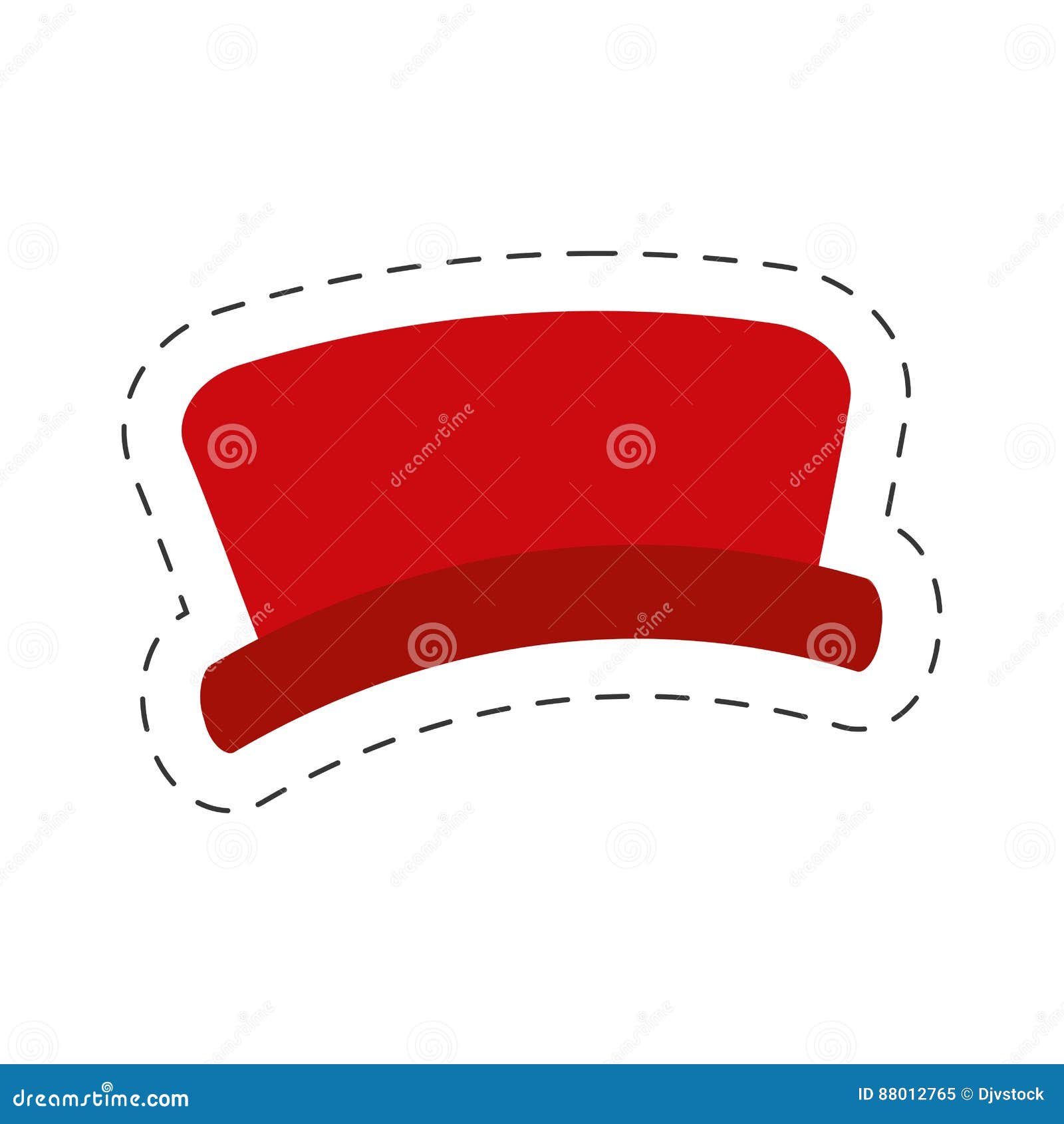 Red hat snowman cut line stock illustration. Illustration of dashed ...