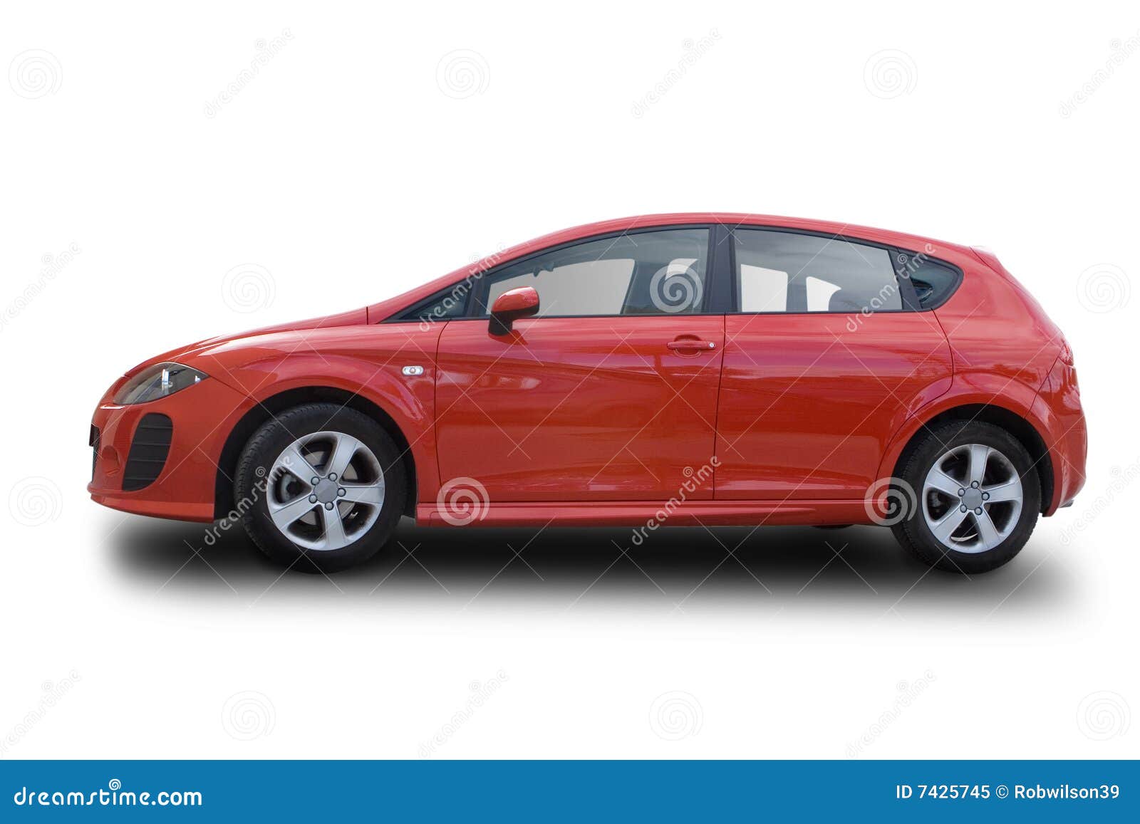Red Hatchback stock image. Image of shiny, single, door - 7425745