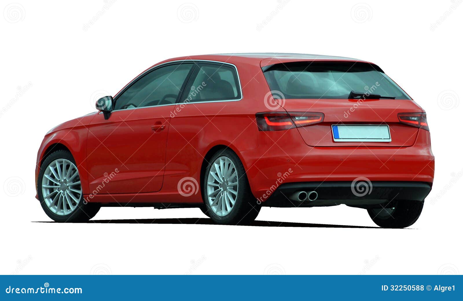 Red hatchback stock photo. Image of diesel, illustration - 32250588