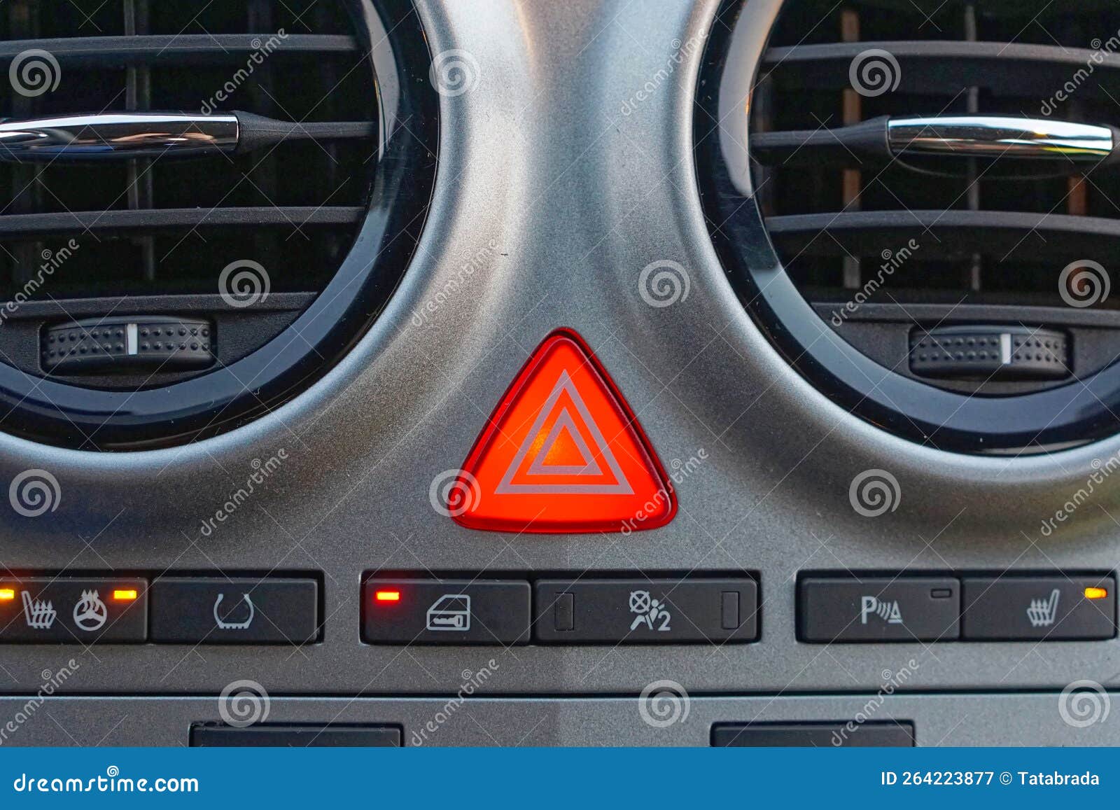 Red hazard light stock image. Image of push, illuminated - 264223877