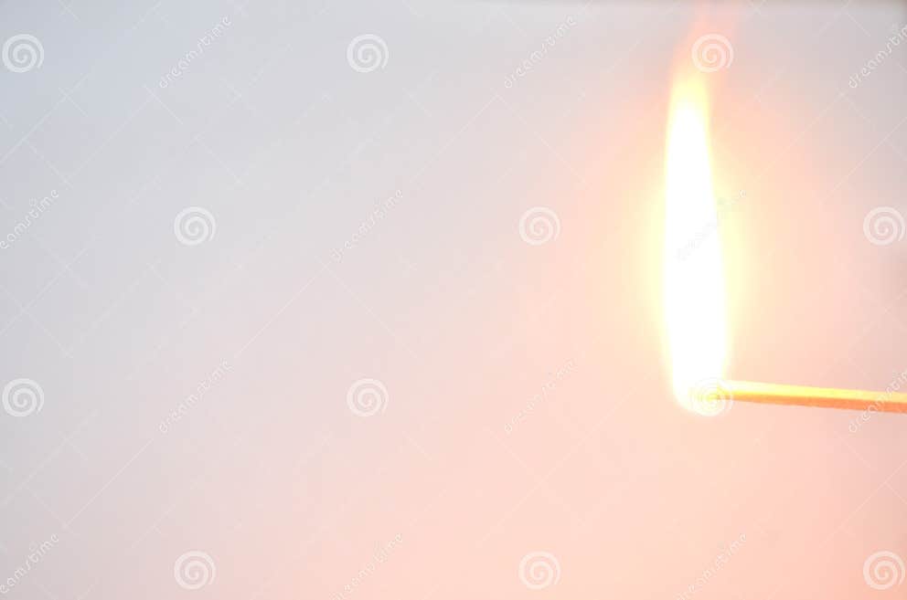 Red Head Matchstick Lighting on in White Background Stock Image - Image ...