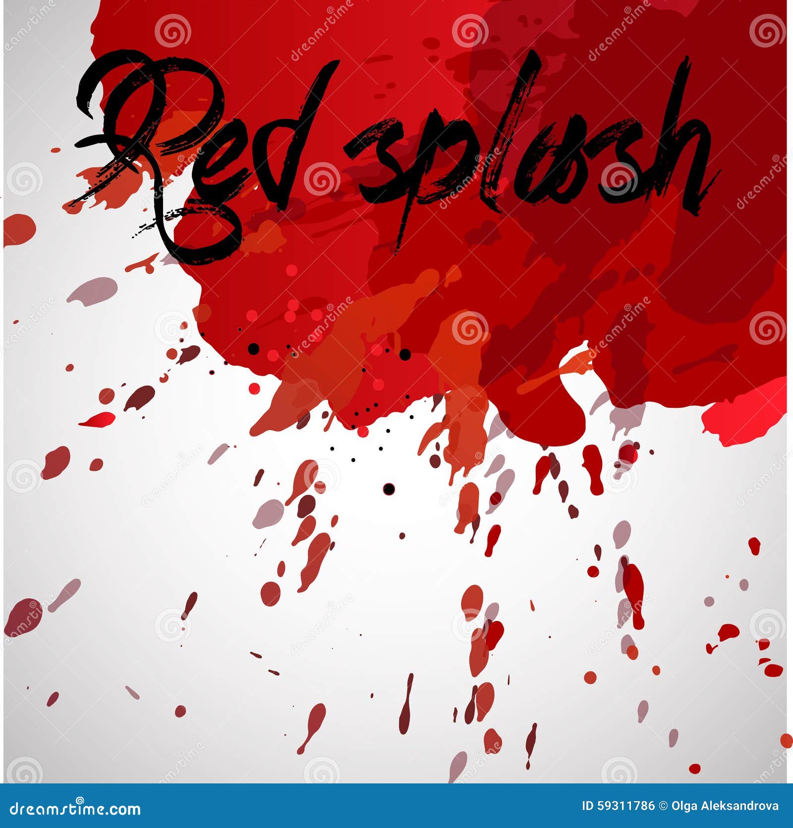 Red Headline Watercolor Splash Stock Vector - Illustration of colorful ...