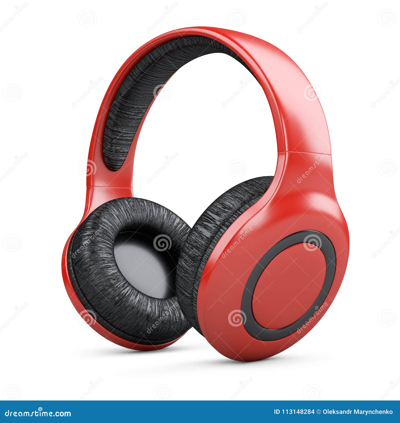 Red headphone icon. stock illustration. Illustration of background ...