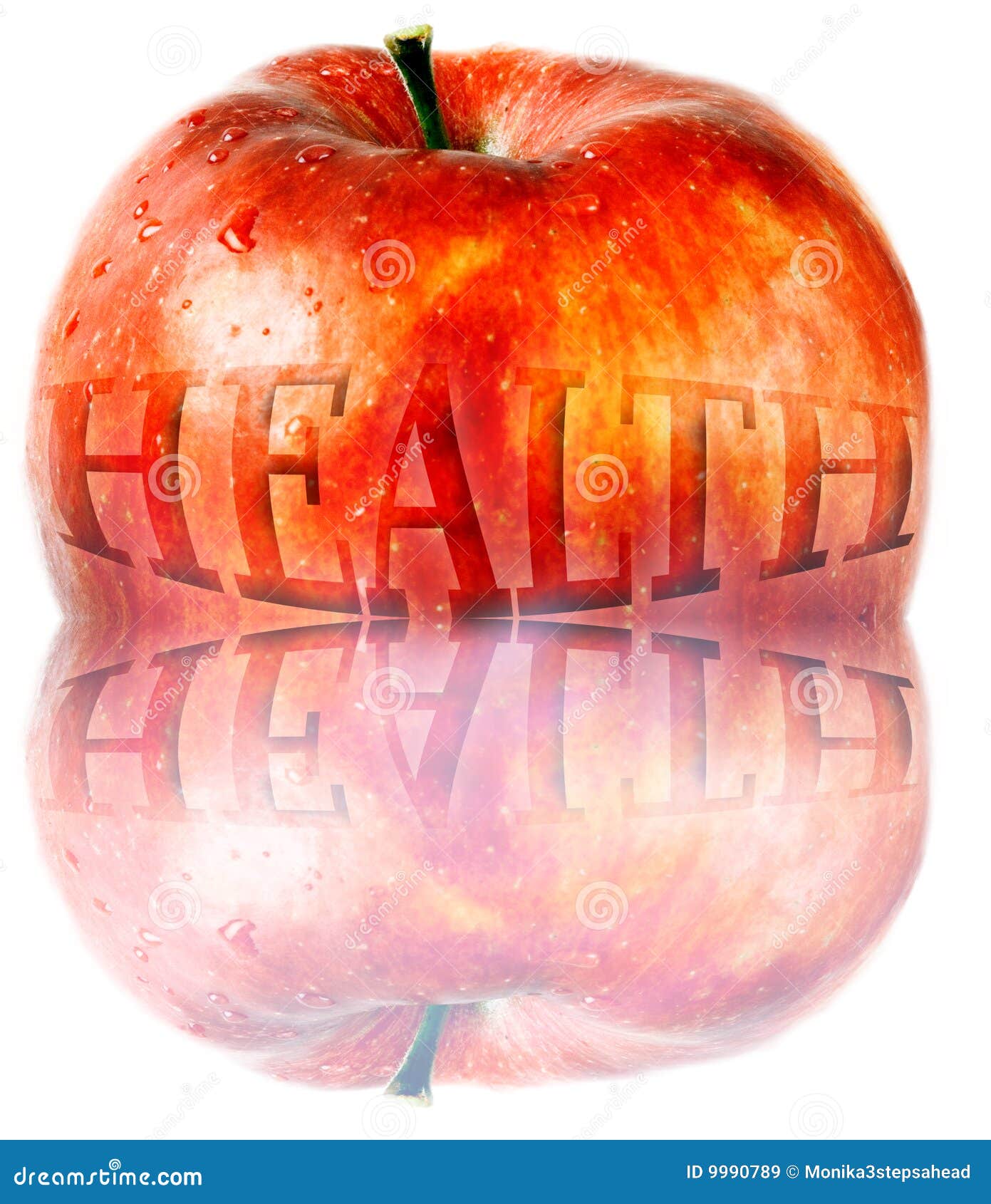 Red healthy apple stock image. Image of health, water - 9990789