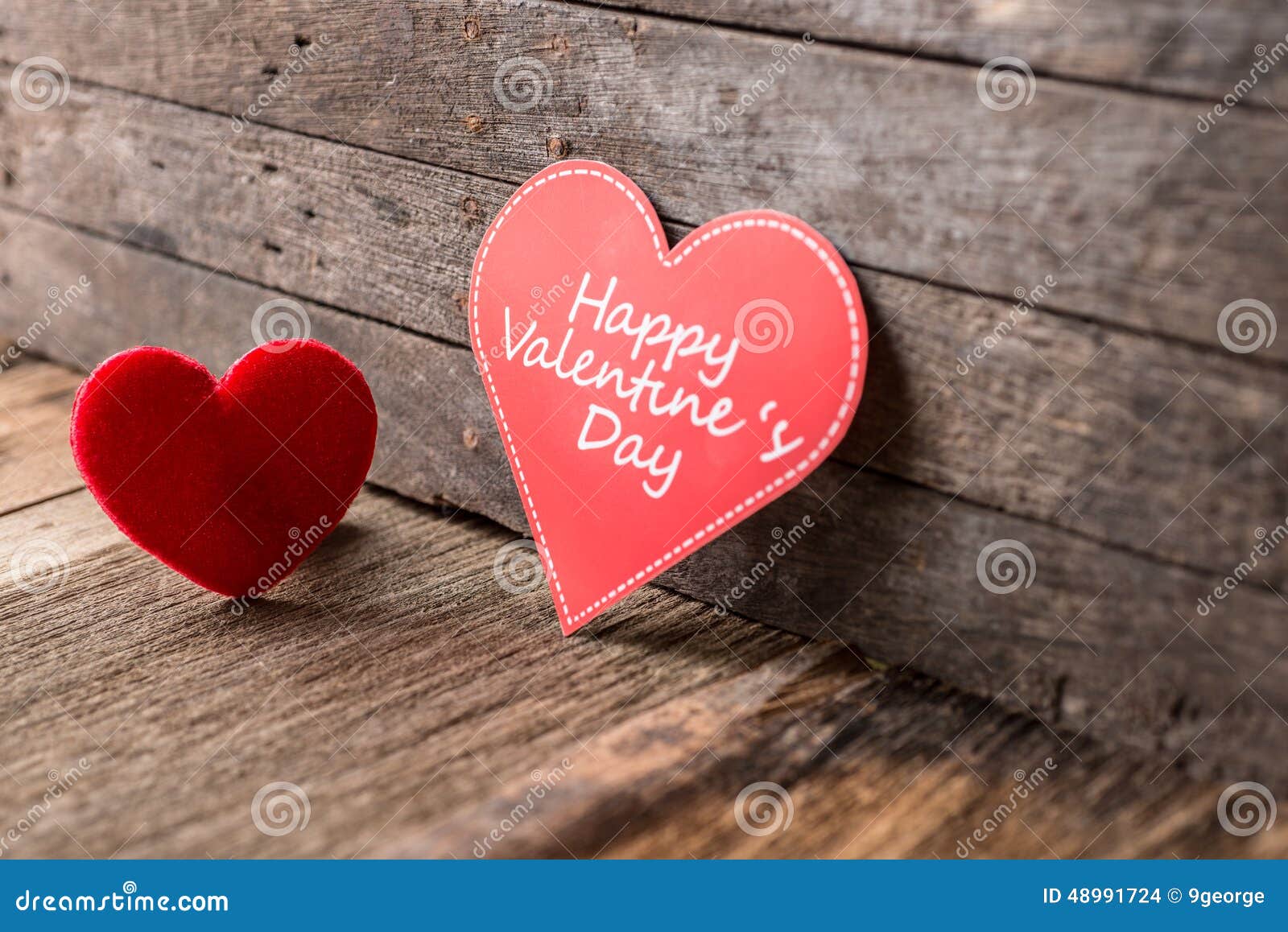 Red Hearst on the Wooden Background. Stock Photo - Image of objects ...