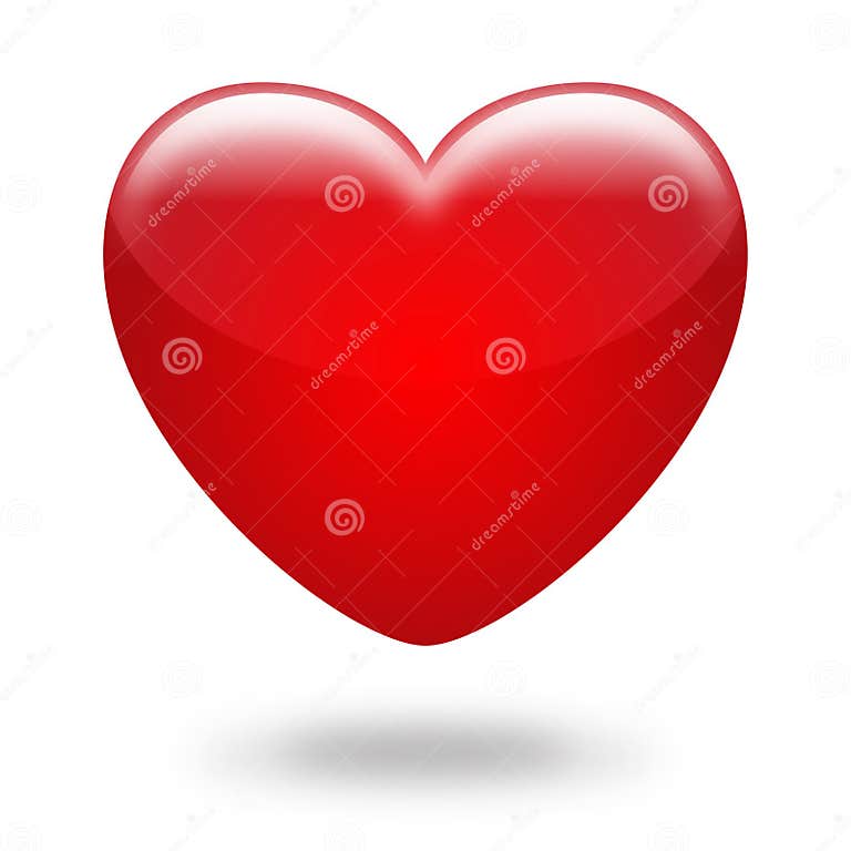 Red heart stock vector. Illustration of anniversary, background - 18161479