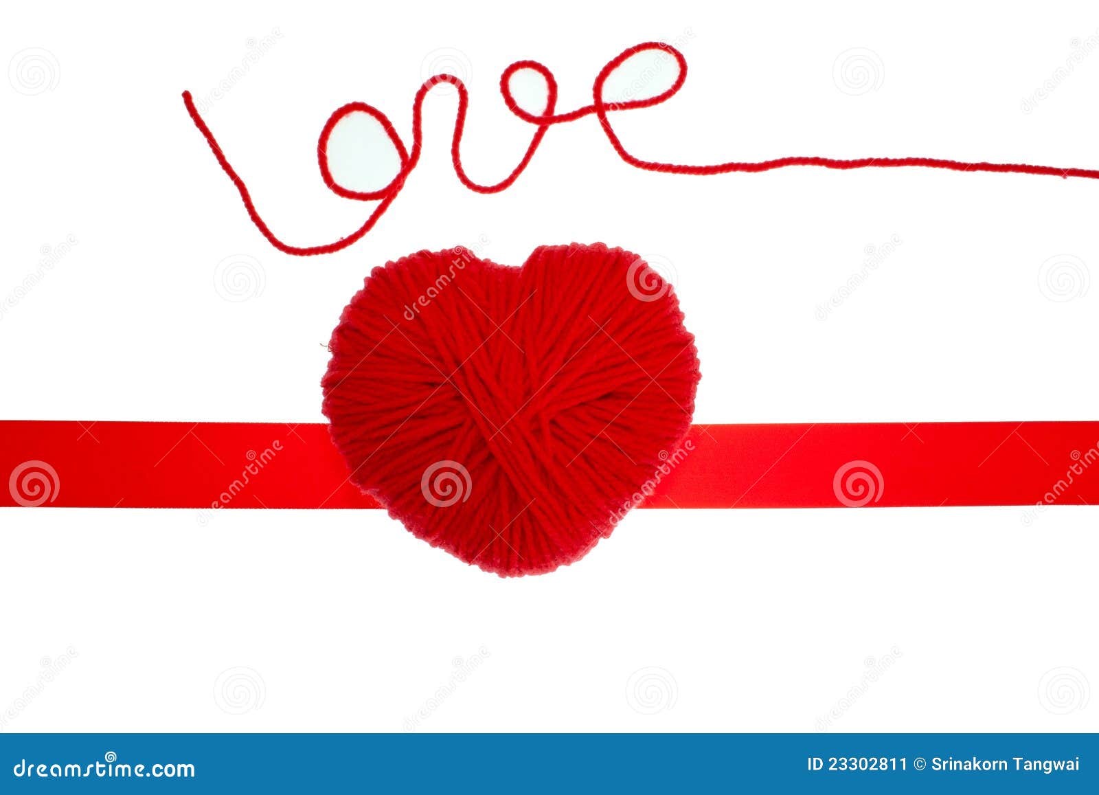 Red heart stock image. Image of ball, string, colour - 23302811